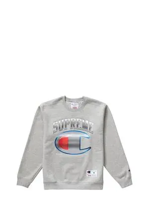 Supreme Champion Chrome Crewneck Sweatshirt - Heather Grey