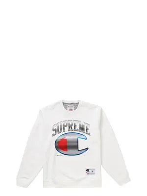 Supreme Champion Chrome Crewneck Sweatshirt - White