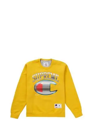Supreme Champion Chrome Crewneck Sweatshirt - Gold