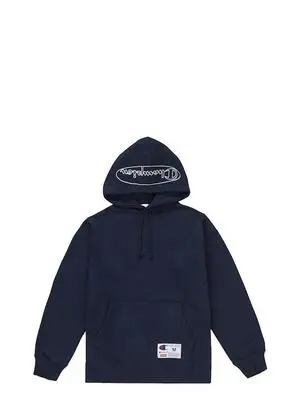 Supreme Champion Outline Hooded Sweatshirt - Navy Blue