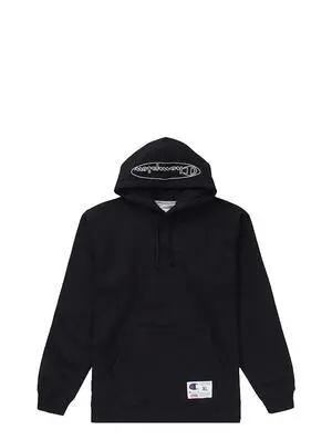 Supreme Champion Outline Hooded Sweatshirt - Black