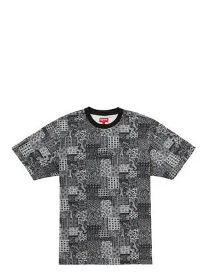 Supreme Patchwork Paisley Short Sleeve Top Black