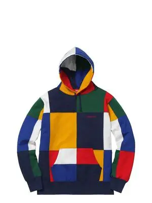 Supreme Patchwork Hoodie - Navy Blue