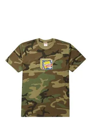 Supreme Cheese Tee Shirt - Woodland Camo