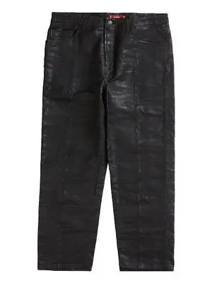 Supreme Patchwork Leather 5-pocket Jean - Black