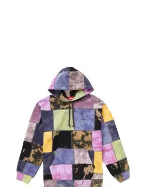 Supreme Patchwork Hooded Sweatshirt Tie Dye