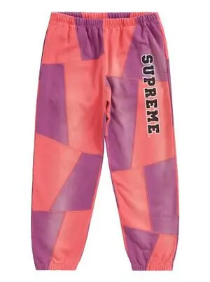 Supreme Patchwork Sweatpant - Bright Coral