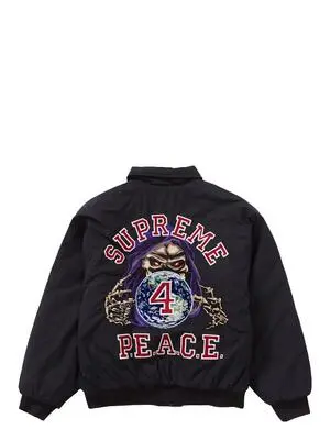 Supreme Embroidered Work Jacket - Navy Blue