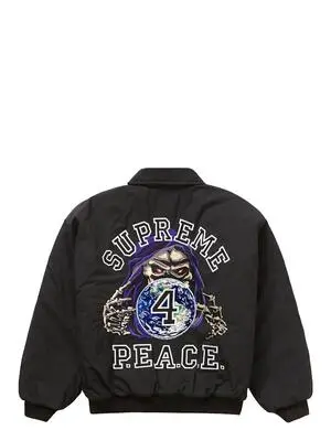 Supreme Embroidered Work Jacket - Black