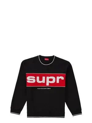 Supreme Piping Crewneck Sweatshirt - Black