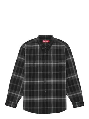 Supreme Plaid Flannel Shirt - Black