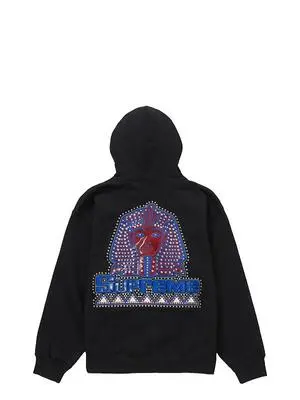 Supreme Studded Hooded Sweatshirt - Black