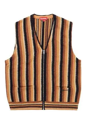 Supreme Striped Sweater Vest - Brown