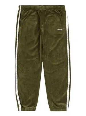 Supreme Studded Velour Track Pant - Olive
