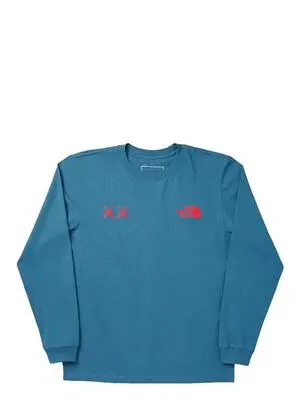 KAWS X The North Face Long Sleeve Tee Shirt - Mallard Blue