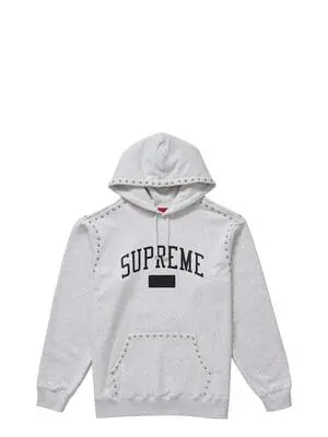 Supreme Studded Hooded Sweatshirt - Ash Grey