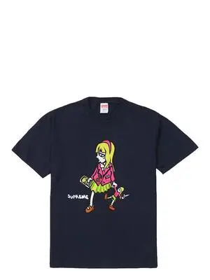 Supreme Suzie Switchblade Tee Shirt - Navy Blue