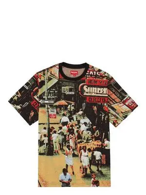 Supreme Street Scene Jacquard Short Sleeve Top Multicolor