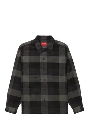 Supreme Plaid Flannel Shirt - Black