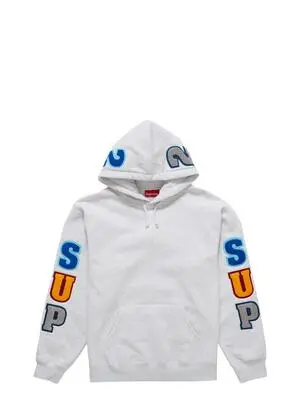 Supreme Team Chenille Hooded Sweatshirt - Ash Grey