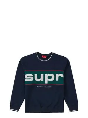 Supreme Piping Crewneck Sweatshirt - Navy Blue