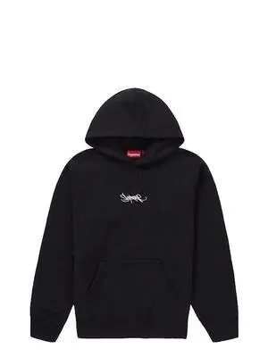 Supreme Tag Logo Hooded Sweatshirt - Black