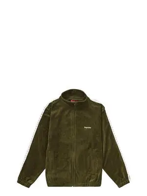 Supreme Studded Velour Track Jacket Olive