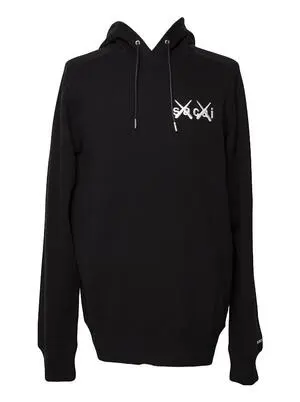 KAWS X Sacai Embroidery Hoodie - Black