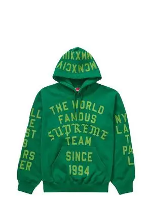 Supreme Team Flocked Hooded Sweatshirt - Green