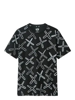 KAWS X Uniqlo All Over X Tee Shirt - Black