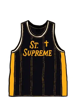 Supreme St. Basketball Jersey - Black