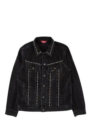 Supreme Studded Denim Trucker Jacket - Black