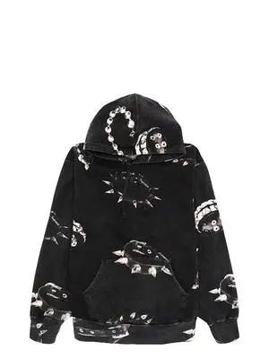 Supreme Studded Collars Hooded Sweatshirt Black