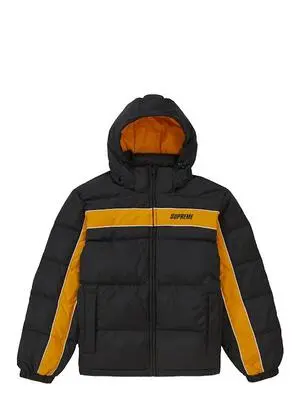 Supreme Stripe Panel Down Jacket Black