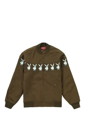 Supreme Playboy Crew Jacket - Brown