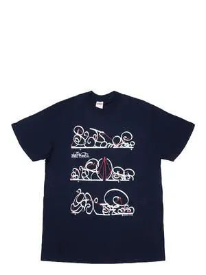 Supreme System Tee Shirt - Navy Blue