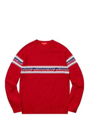 Supreme Striped Raglan Sweater - Red