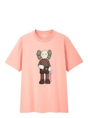 KAWS X Uniqlo Companion Tee Shirt - Pink