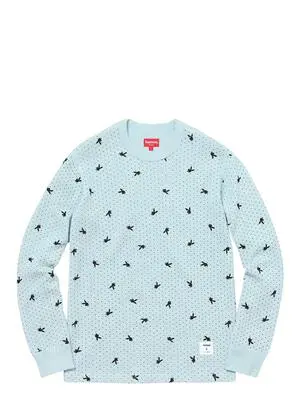 Supreme Playboy Waffle Thermal - Light Blue