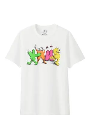 KAWS X Uniqlo Logo Tee - White