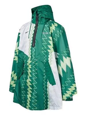 Nike Nigeria Woven Poncho - Pine Green/sub Lime/pure Platinum