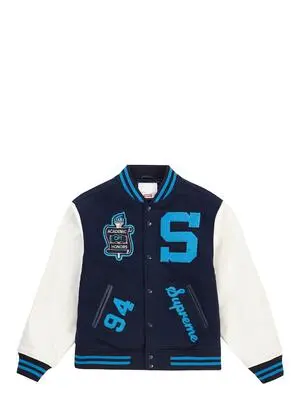 Supreme Team Varsity Jacket Navy Blue