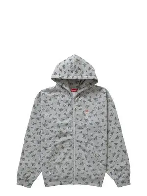 Supreme Small Box Zip Up Hooded Sweatshirt (fw23) Flowers