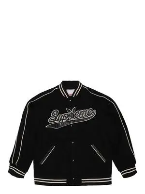 Supreme Playboy Wool Varsity Jacket - Black