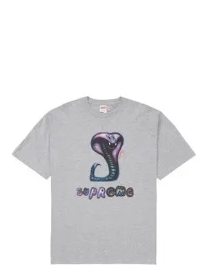 Supreme Snake Tee Shirt - Heather Grey