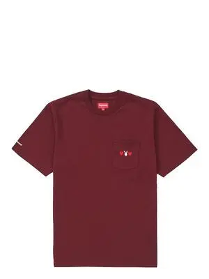 Supreme Playboy Pocket Tee Shirt Burgundy