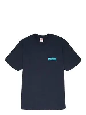 Supreme Spiral Tee Shirt - Navy Blue