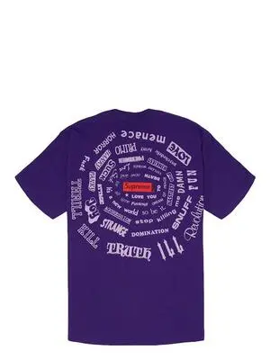 Supreme Spiral Tee Shirt - Purple