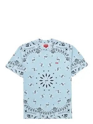 Supreme Small Box Tee Shirt - Light Blue Bandana