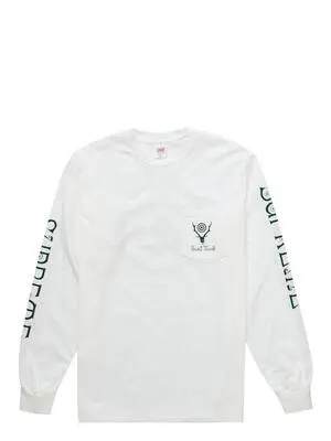Supreme South2 West8 Long Sleeve Pocket Tee Shirt - White